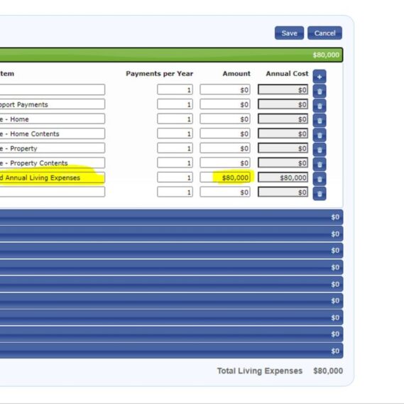 Screenshots Gallery - Financial Planning Software